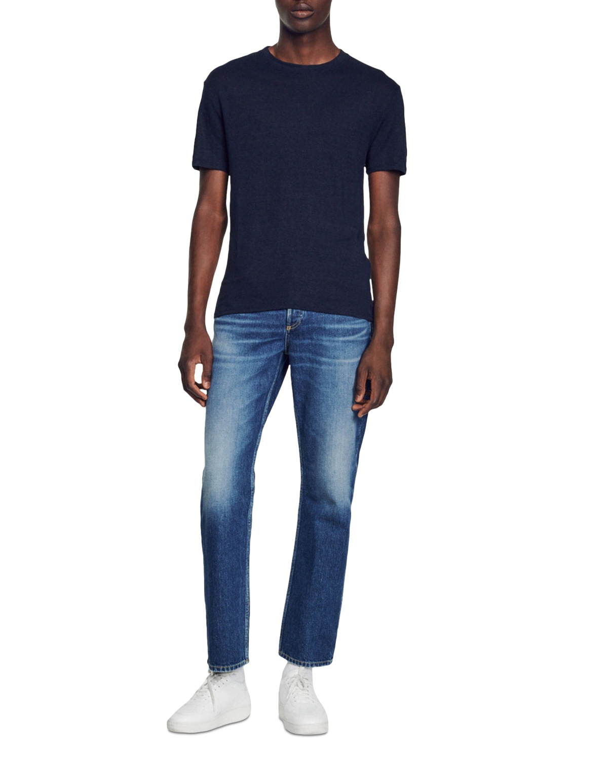 SANDRO SANDRO Clash Linen Tee